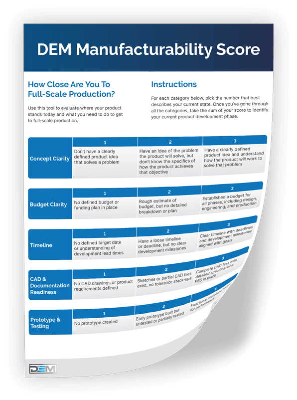 Manufacturability Score: Is Your Product Ready for Production? | DEM